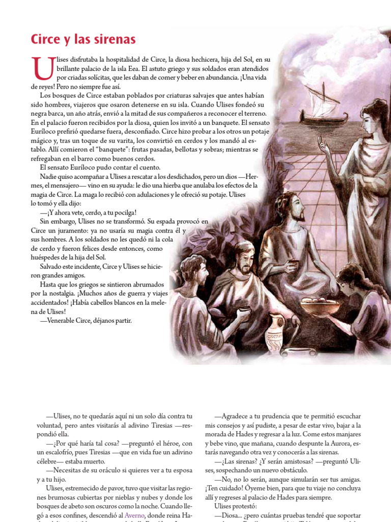 Ulises y Circe: Encuentro con las Sirenas | PDF | Odiseo | Sirena