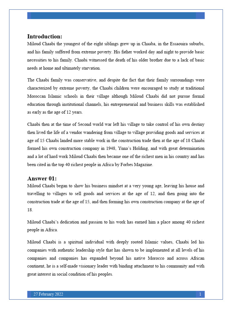 BF Assignment | PDF | Leadership | Psychology