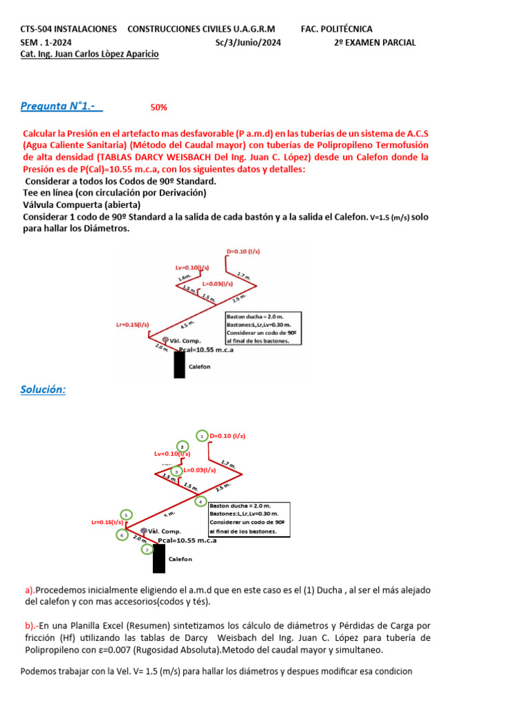 SOLUCION EX. PARCIAL Nº2-INSTAL. 1-2024 Ok | PDF | Cantidad | Metrología