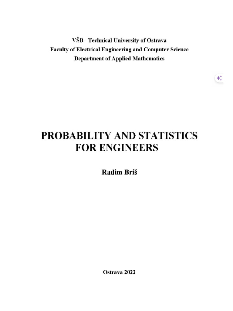 Probability and Statistics | PDF
