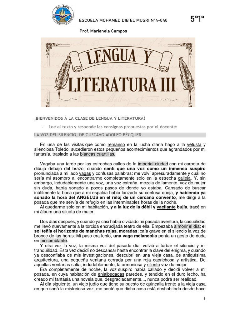 Diagnóstico de Lengua y Literatura | PDF | Poesía | Clásicos