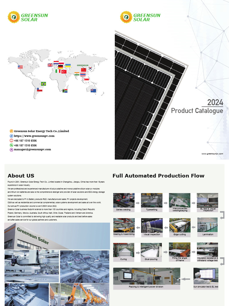Greensun Solar Energy Overview 2024 | PDF | Photovoltaics | Solar Power