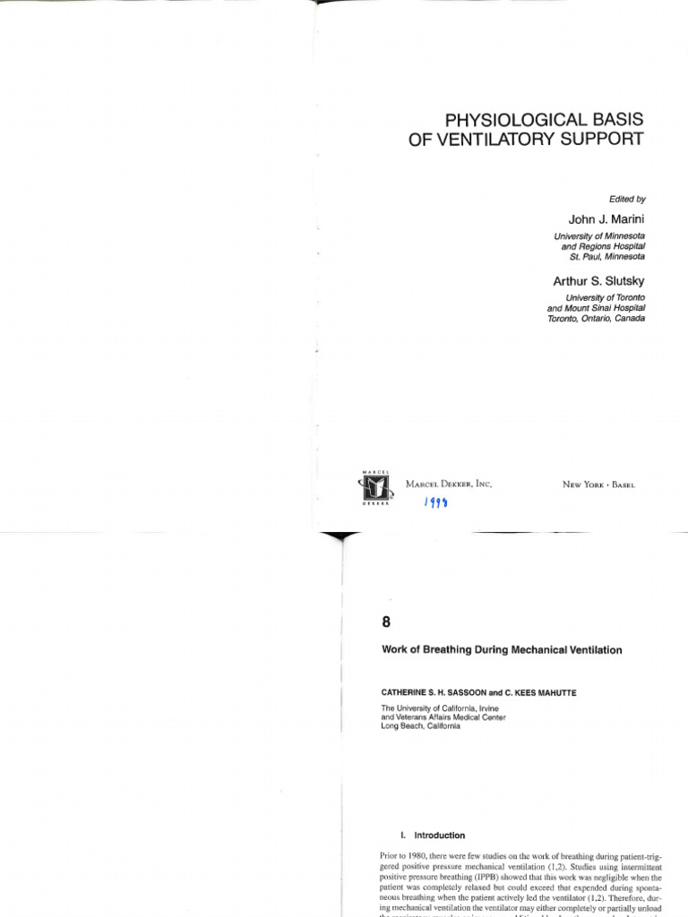 Physiological Basis of Vetilatory Support | PDF