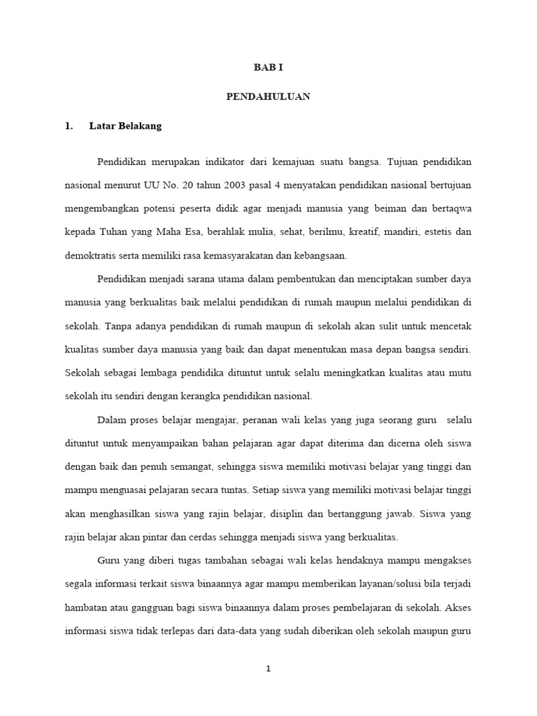 Progr Kerja Wali Kelas & Foto | PDF