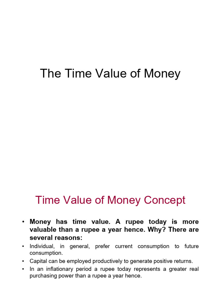 TVM Slides | PDF | Present Value | Time Value Of Money