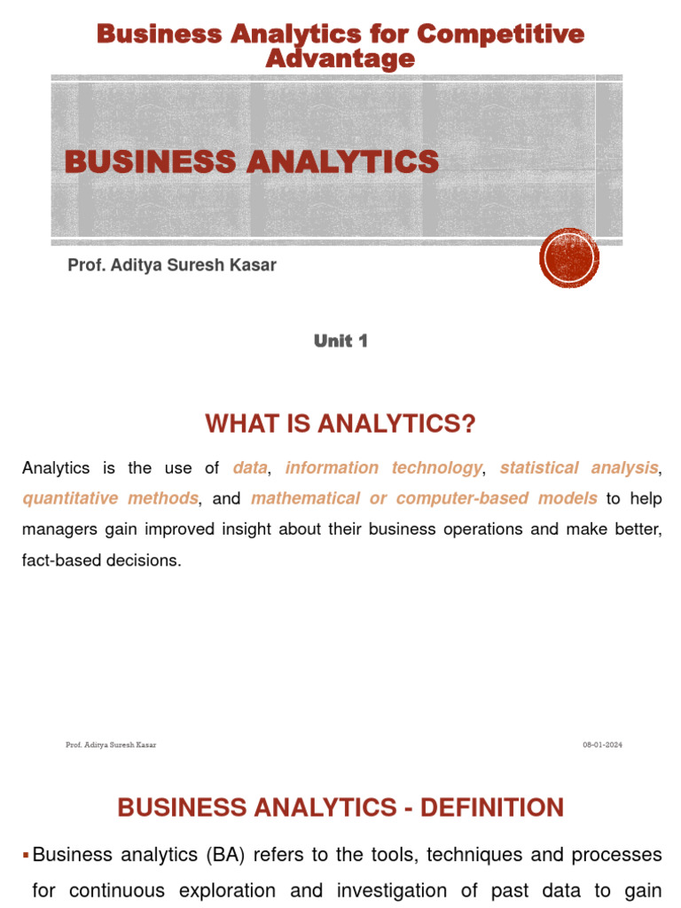 Unit 1 | PDF | Analytics | Big Data