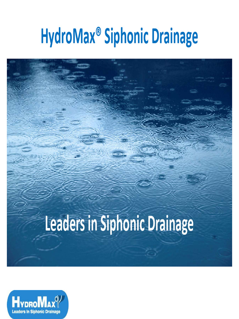 HydroMax™ Siphonic Drainage 10-04-22 Metric Presentation | PDF | Storm Drain | Drainage Basin