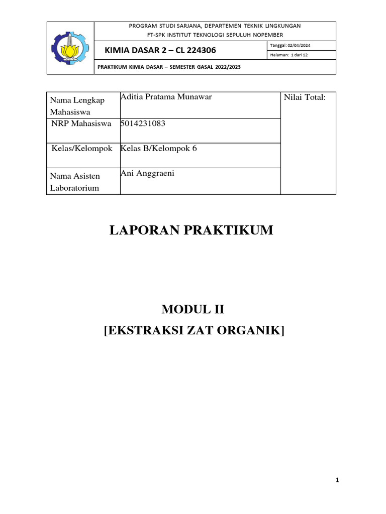 Laprak - Modul 02 - Aditiia Pratama Munawar | PDF