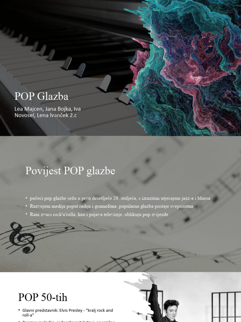 POP Glazba: Lea Majcen, Jana Bojka, Iva Novosel, Lena Ivanček 2.c | PDF