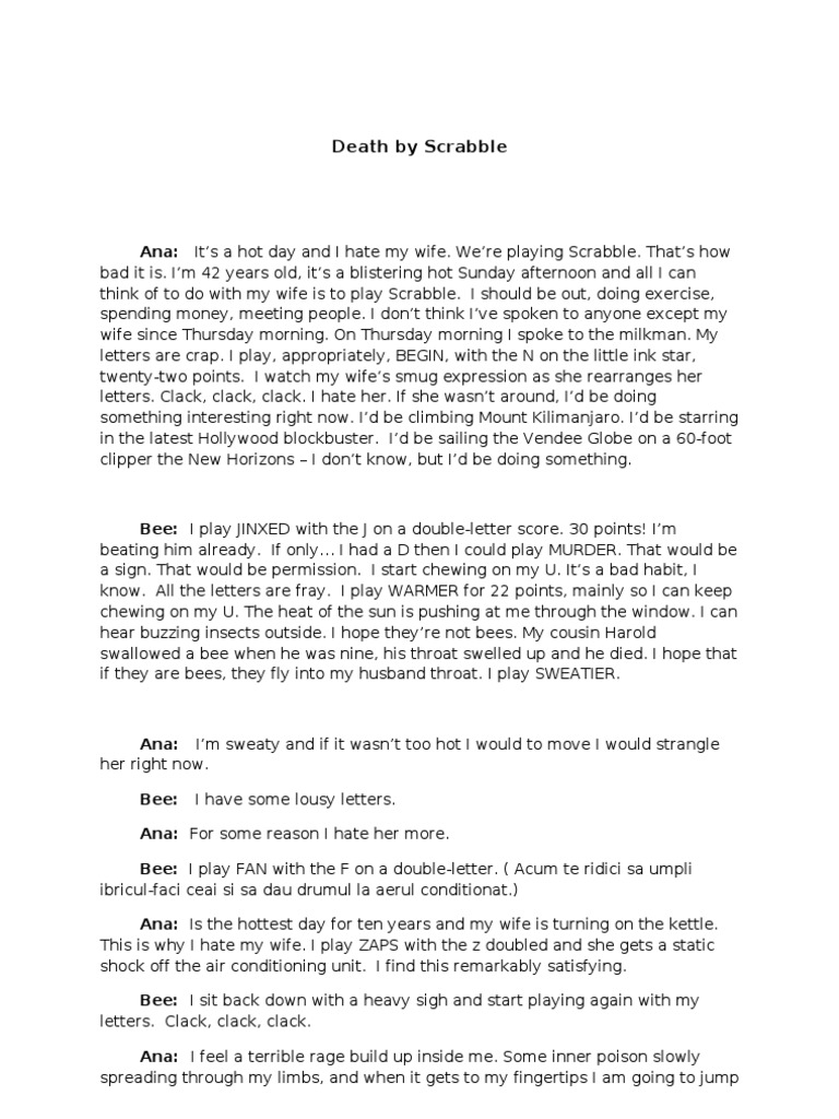 Death by Scrabble | PDF | Leisure | Nature