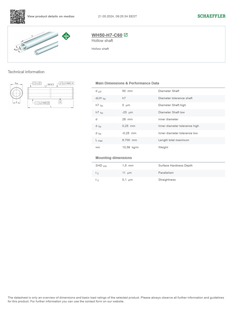 WH50-H7-C60: Hollow Shaft | PDF