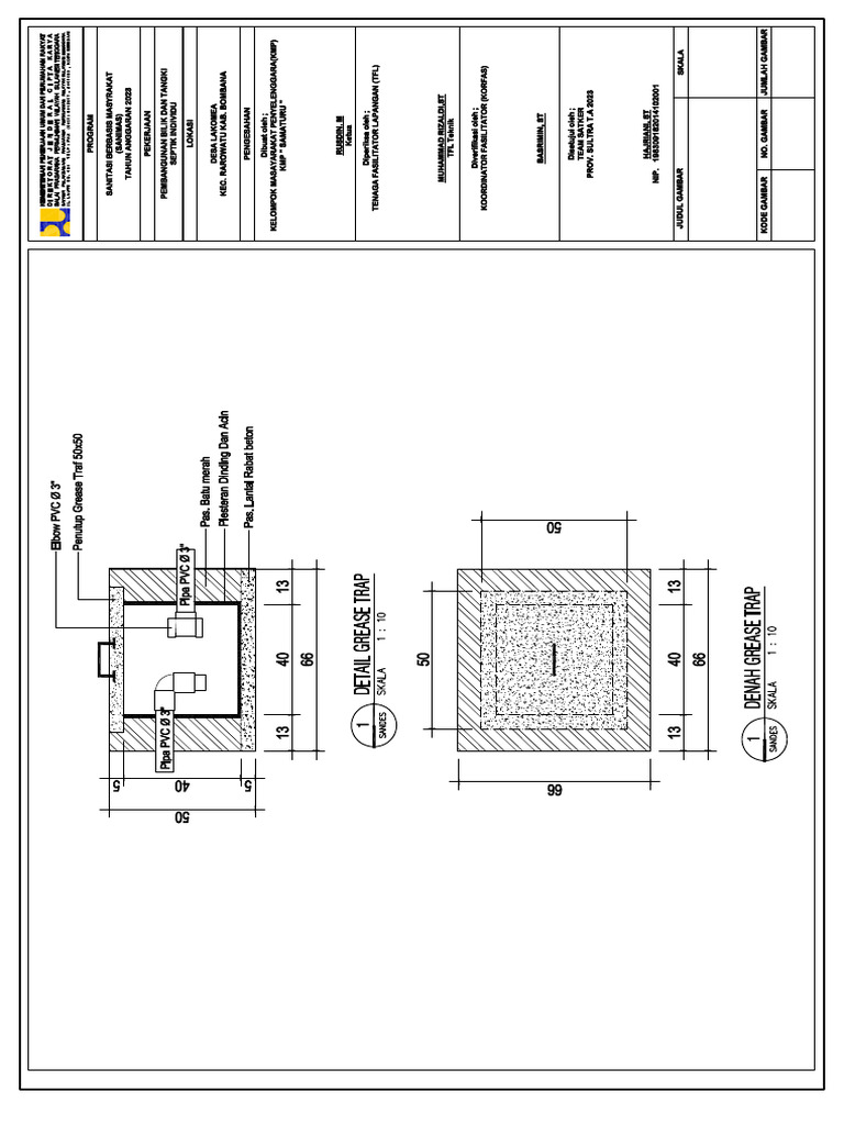 Denah Grease Trap | PDF