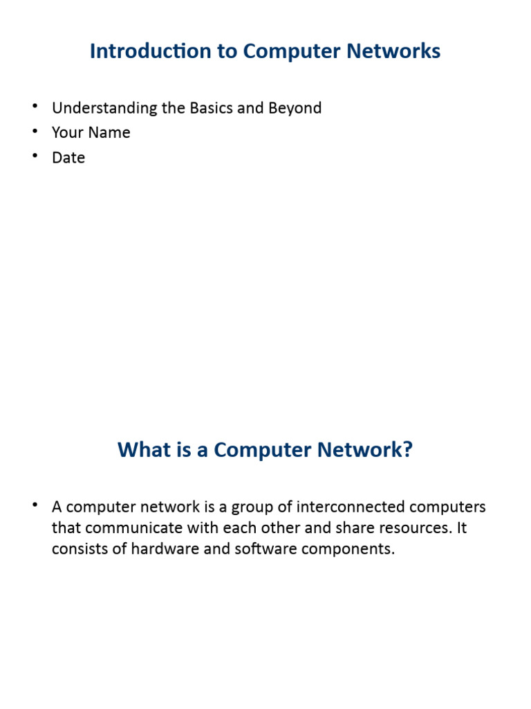 Complete Computer Networks Presentation | PDF | Computer Network | Network Topology