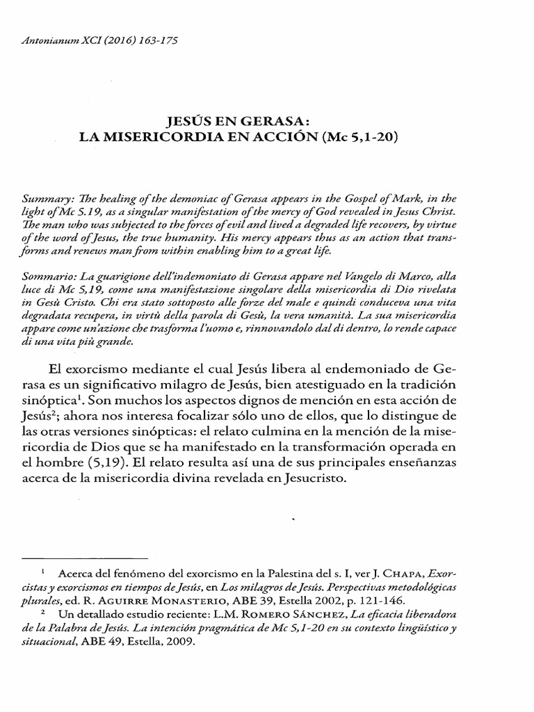 Jesús en Gerasa | PDF | Literatura cristiana | Textos Cristianos