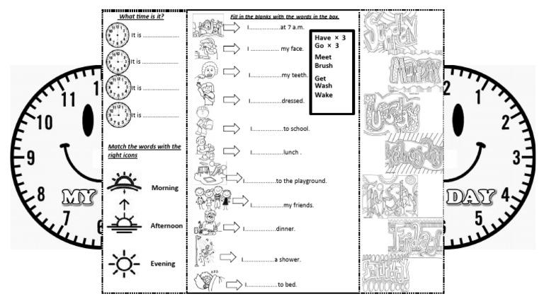Daily Routine Lapbook Activities | PDF