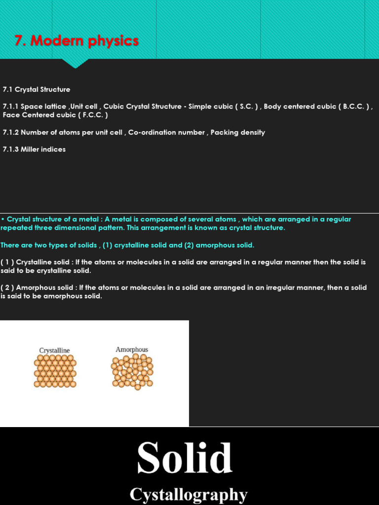 Modern Physics | PDF | Crystal Structure | Crystal