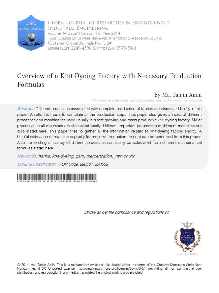 2 Overview of A Knit Dyeing PDF | PDF | Textiles | Dyeing