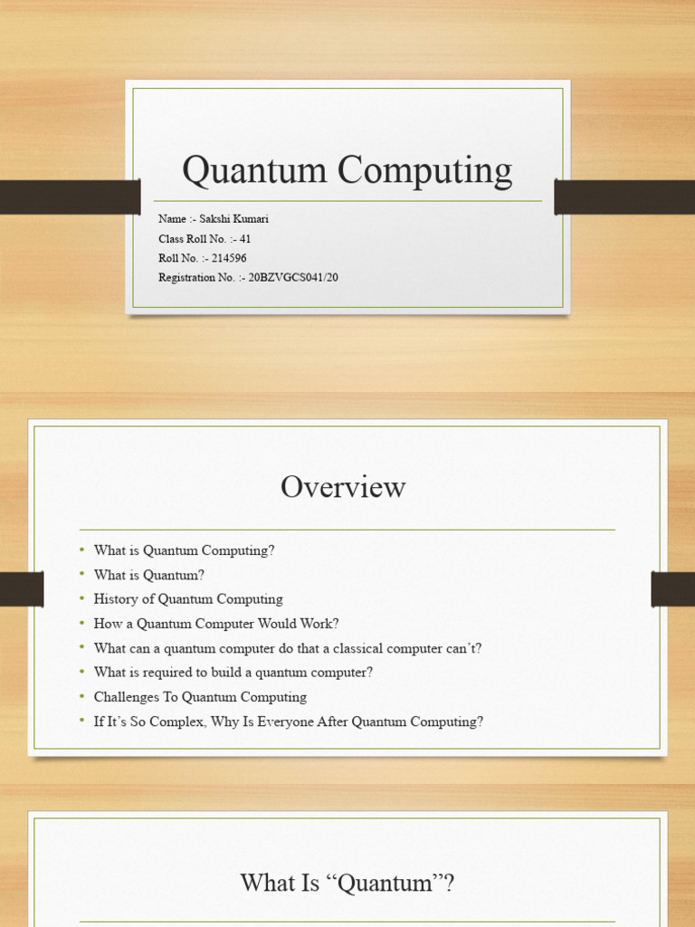 Quantum-Computing 8166951 Powerpoint | PDF | Quantum Computing | Physical Sciences