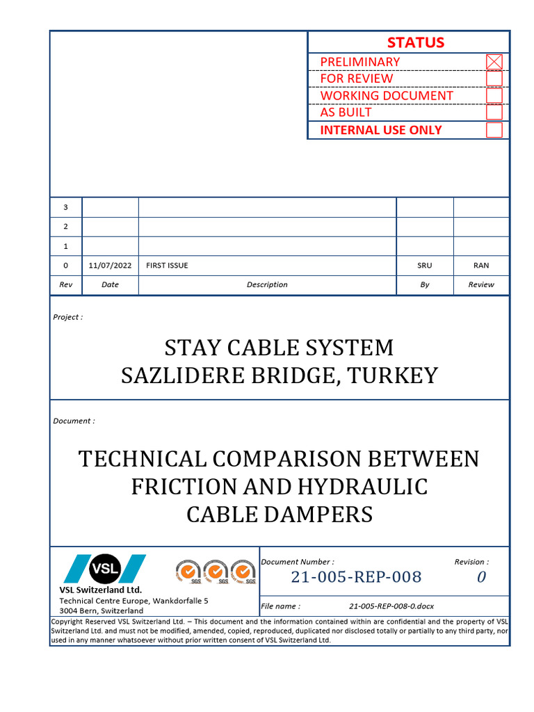 Cable Stayed Bridge Dampers V Hydraulic Damper Technical Comparison ...