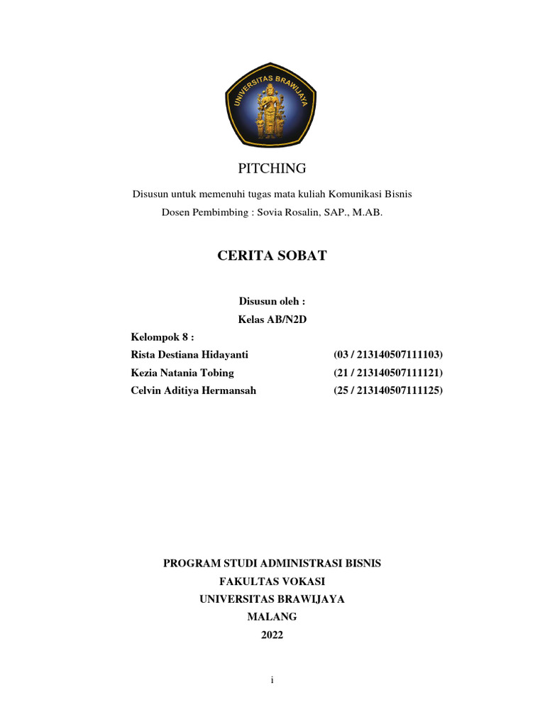 Proposal Bisnis Cerita Sobat-Dikonversi | PDF | Karier & Perkembangan | Pengelolaan Keuangan & Uang