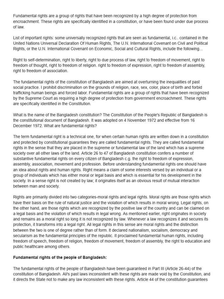 123 3. Fundamental Rights | PDF | Fundamental Rights | Rights