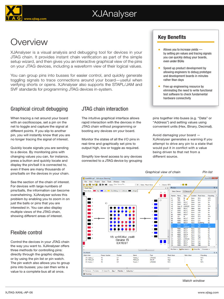 XJAnalyser Data Sheet | PDF | Debugging | Information Technology