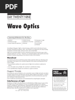 Wave Optics Formula Sheet Readable | PDF
