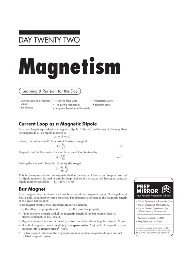 Day 22 | Download Free PDF | Magnetism | Ferromagnetism
