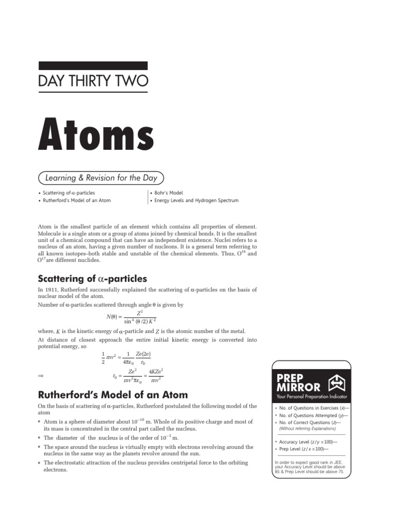 Day-32 | PDF | Atoms | Atomic Nucleus