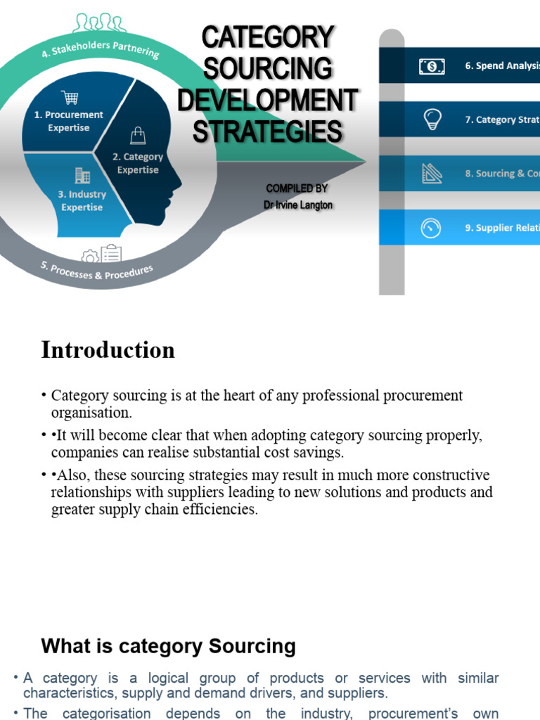 Category Sourcing Development Strategies | PDF | Procurement | Supply Chain