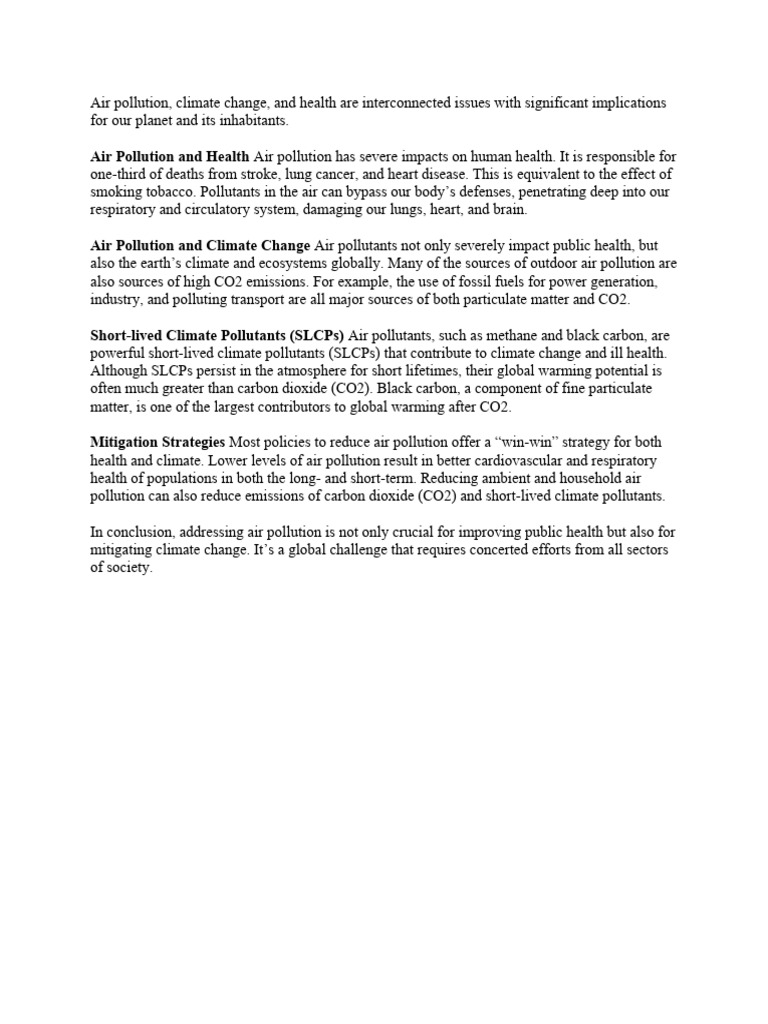 Text Air Pollution | PDF