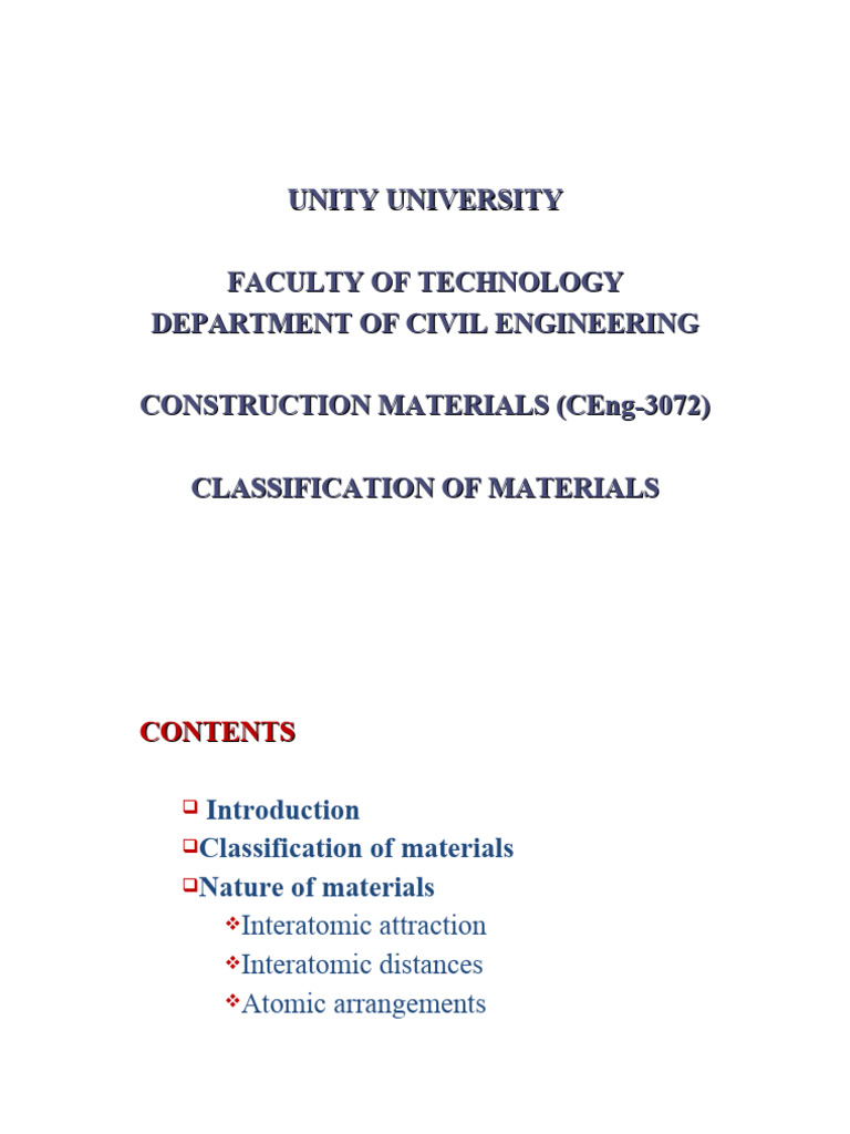 Classification of Materials 1 | PDF | Chemical Bond | Crystal