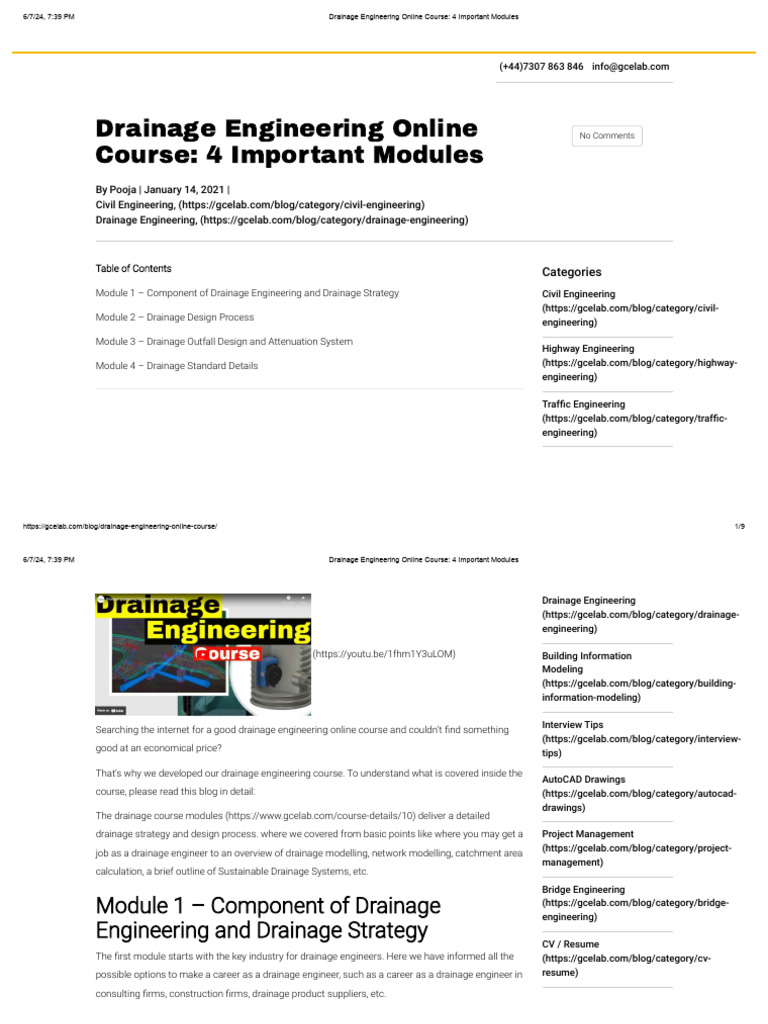 Drainage Engineering modul | Download Free PDF | Engineering | Educational Technology
