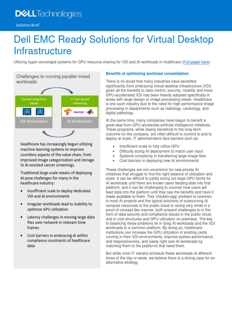 Dell EMC RS For VDI Mixed Workload | PDF | Artificial Intelligence ...