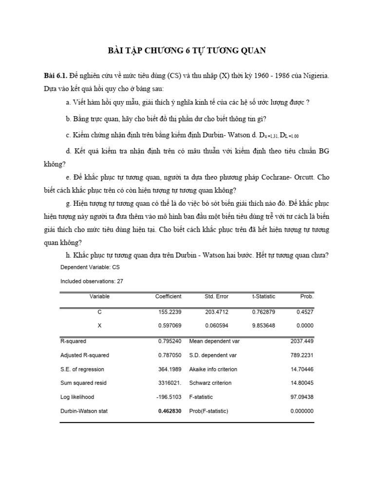 BT - KTL Chương 6 | PDF