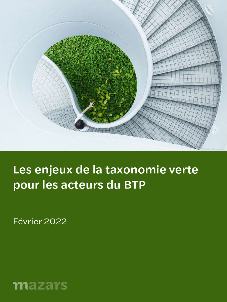Mazars - Les Enjeux de La Taxonomie Verte Pour Les Acteurs Du BTP ...