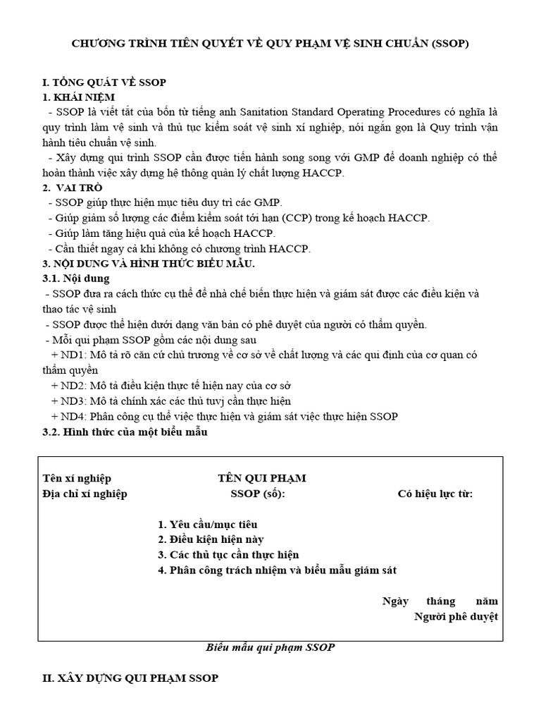SSOP mẫu | PDF
