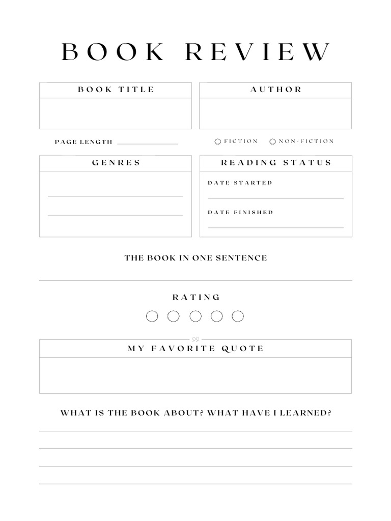Reading Report Template | PDF