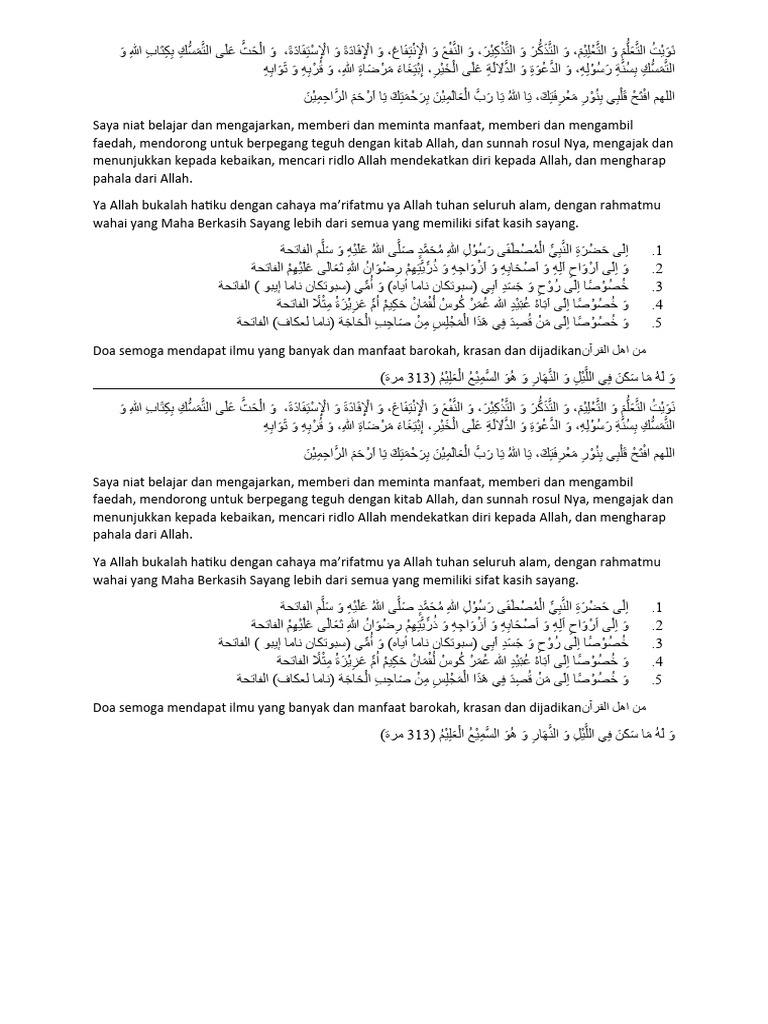 Doa Tugas Ning | PDF