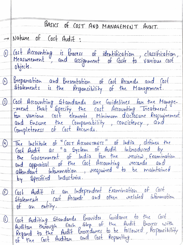 Study Note 1 Basics of Cma | PDF