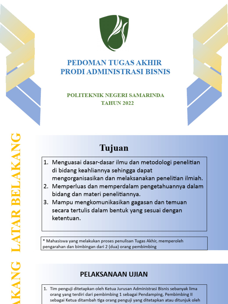 Presentasi Penulisan TA 2022 | PDF