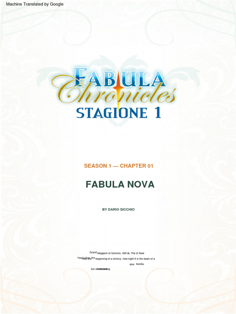 FChS1C01 Stagione 1 Fabula Nova EN | PDF