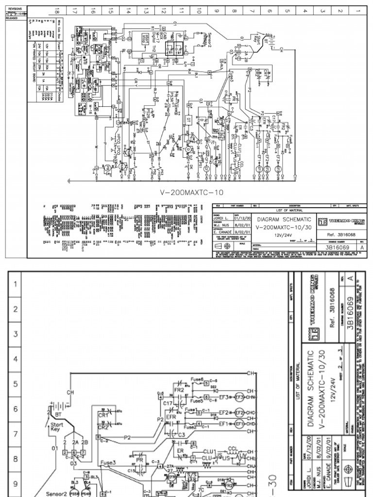 3b16069 V-200 - V-300 MAX TC 10 Schematic Diagram | PDF