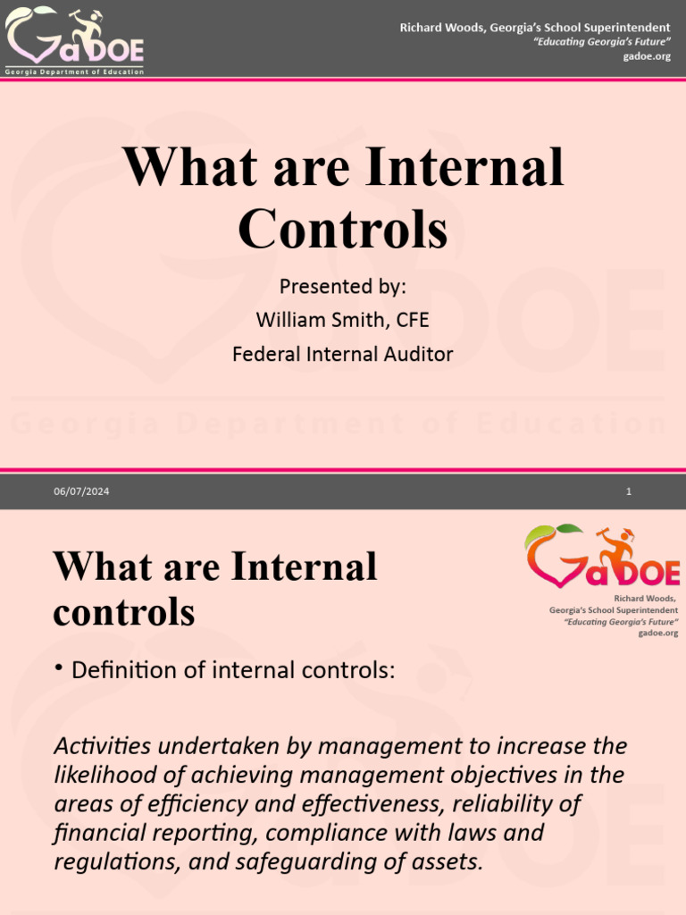 W. Smith What Are Internal Controls | PDF | Internal Control | Business ...