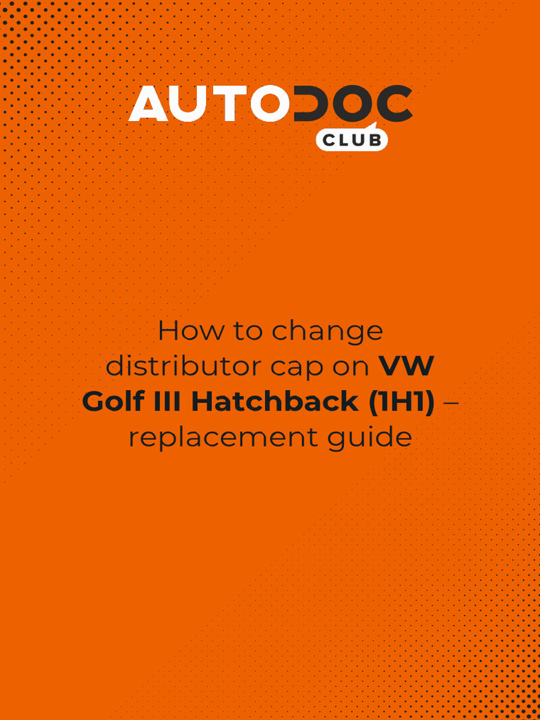 EN How To Change Distributor Cap On VW Golf III Hatchback 1h1 ...