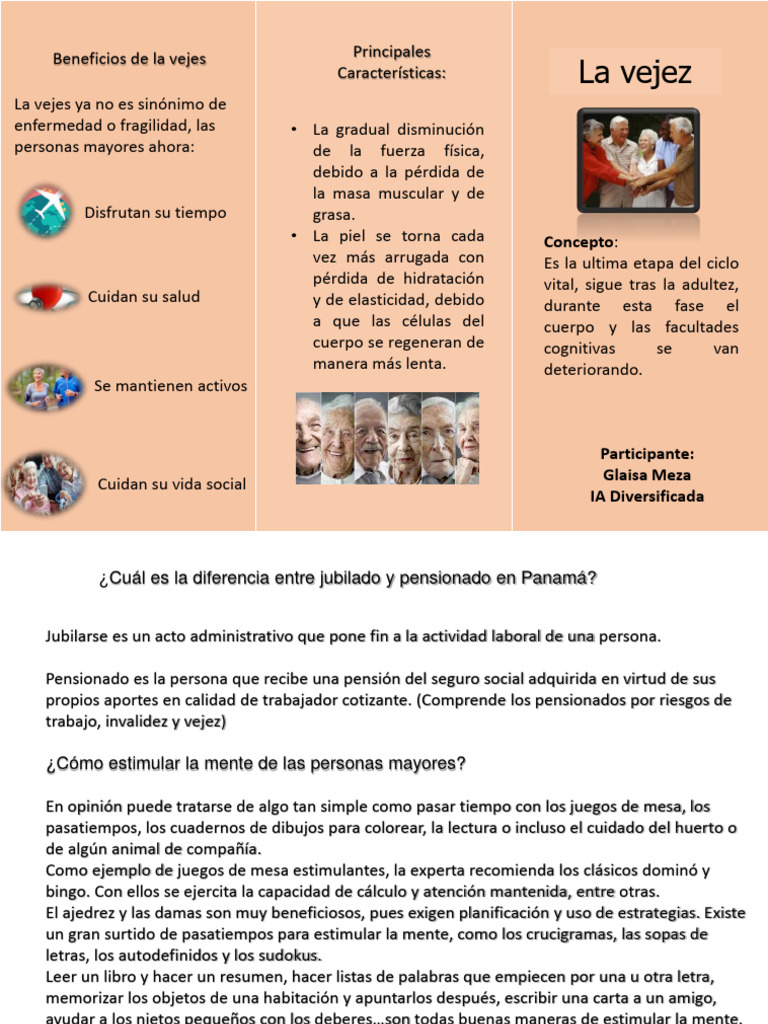 Triptico 3 Completo | PDF | Vejez | Mente