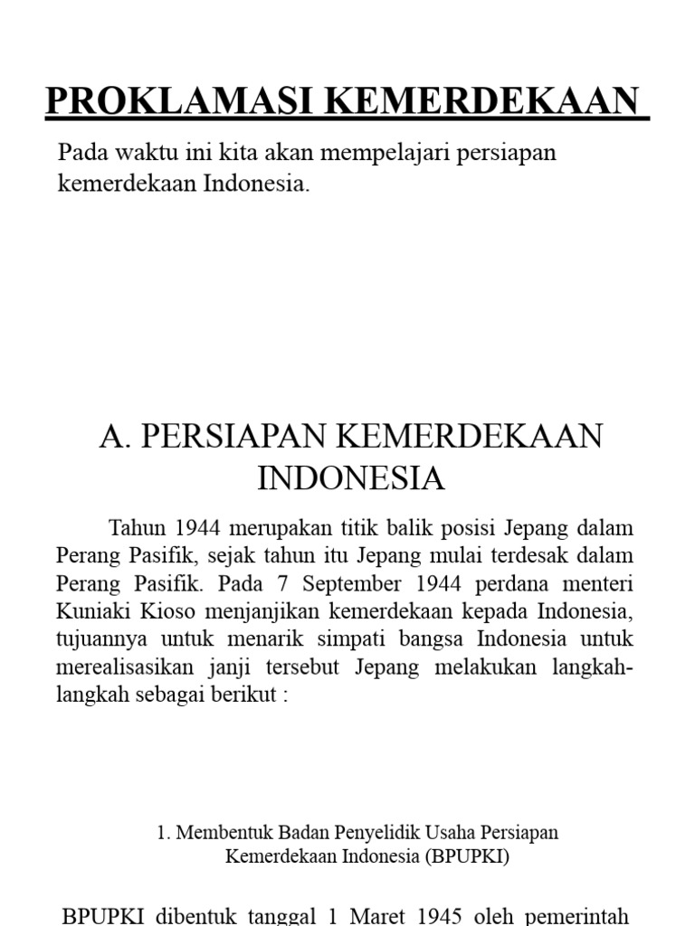 Proklamasi Kemerdekaan | PDF