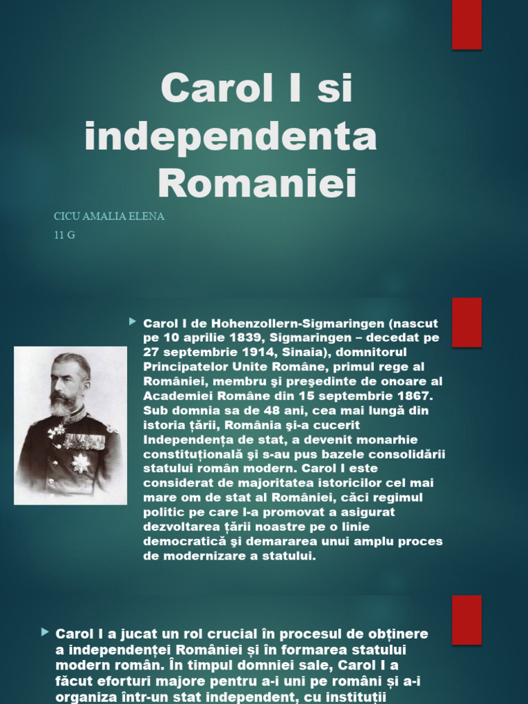 Carol I Si Independenta Romaniei | PDF