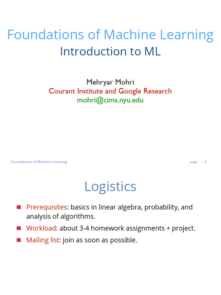 lecture_1 | Download Free PDF | Machine Learning | Applied Mathematics