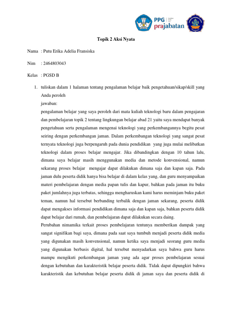 Topik 2 Aksi Nyata TBPP | PDF